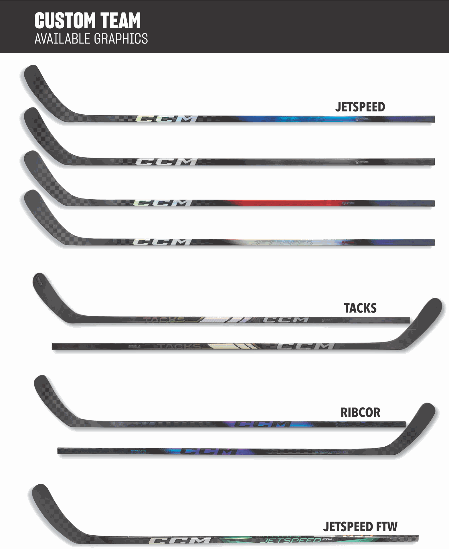 CCM Custom Team Sticks | RG Source for Hockey